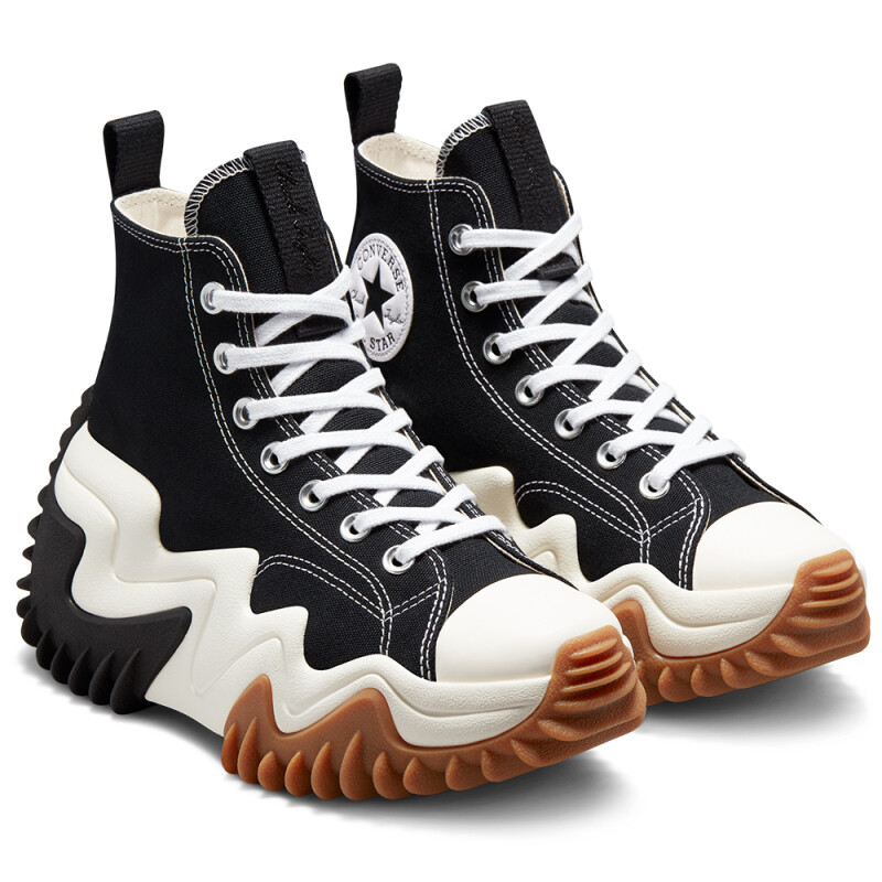 Converse Run Star Motion Canvas Platform - Hi - Black/White/Gum Honey ...