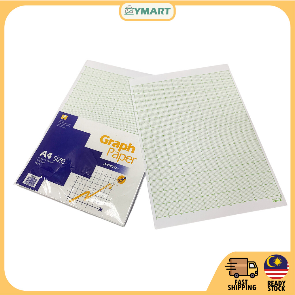 A4 Size Graph Paper 2mm Square & Line, Kertas Graf 70gm (48 Sheets/Pack ...