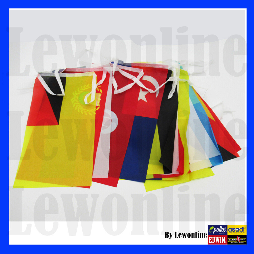 Bendera Malaysia Flag Bundle Bunting Bendera Malaysia Banting STB15 ...