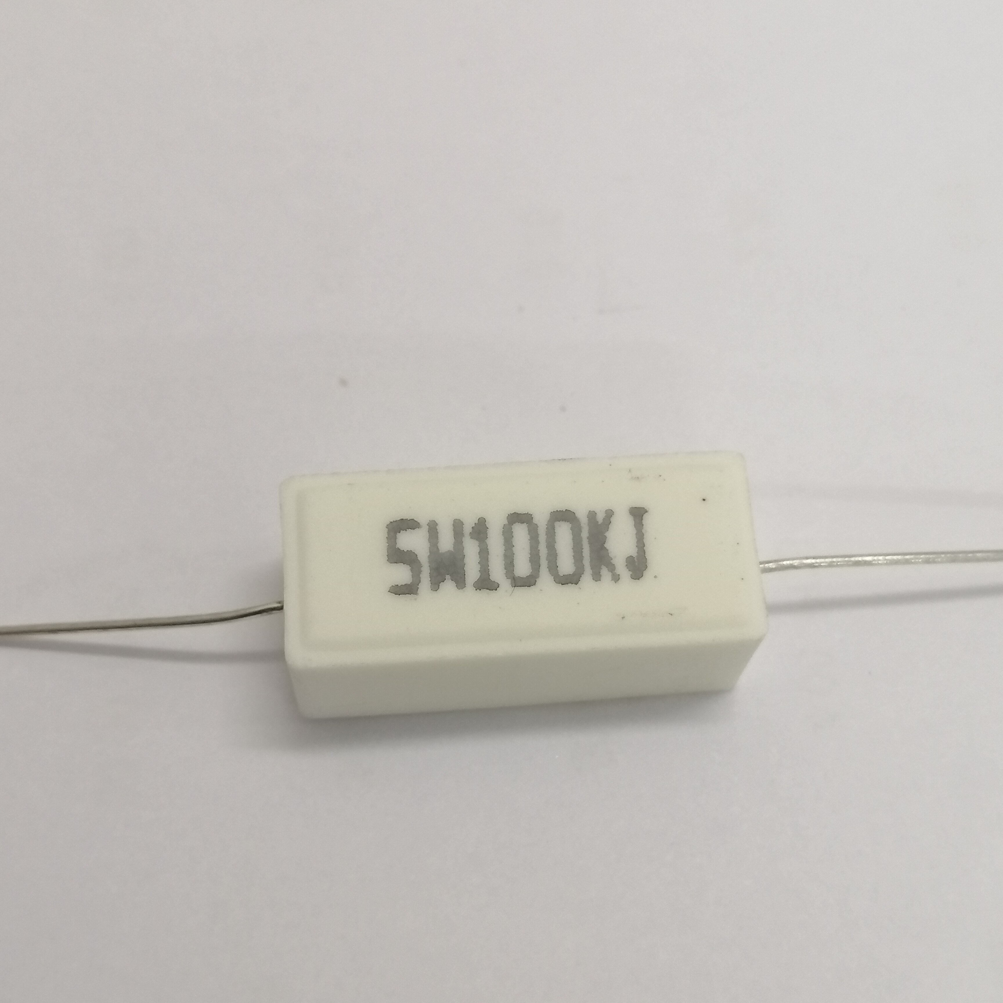 2 PCS 100K ±5% 5W, Axial Lead Through Hole Wirewound Cement Resistor ...