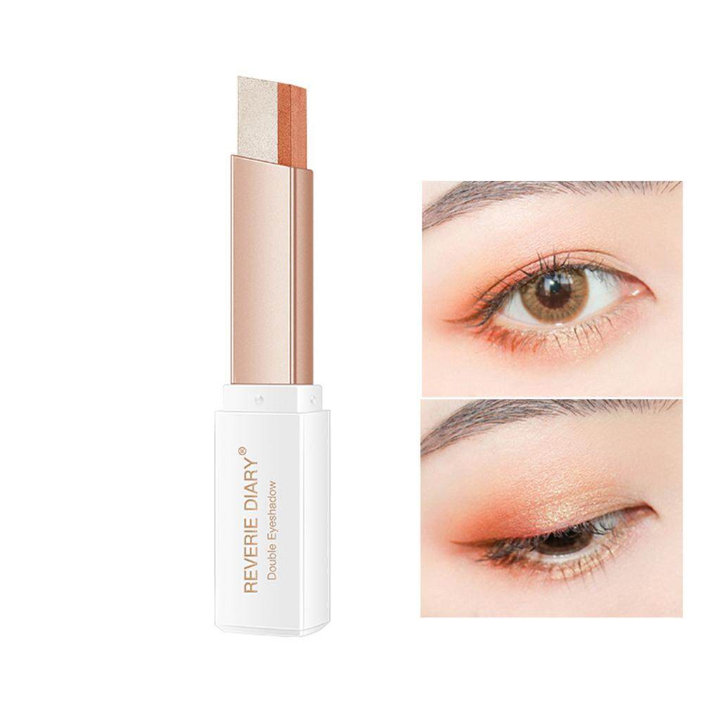 อายแชโดว์แบบทูโทน Lazy Eyeshadow Gradient Waterproof Lasting Eye Shadow ...