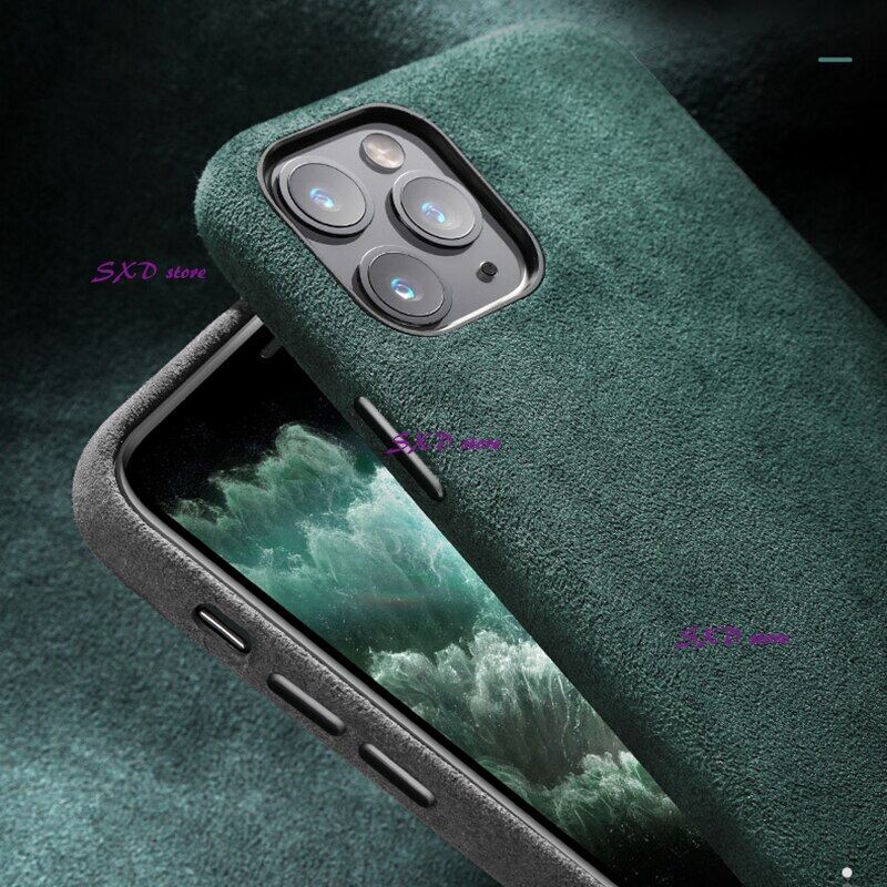 Luxury ALCANTARA Phone Case For iPhone 11 12 Pro Max Leather Cover ...