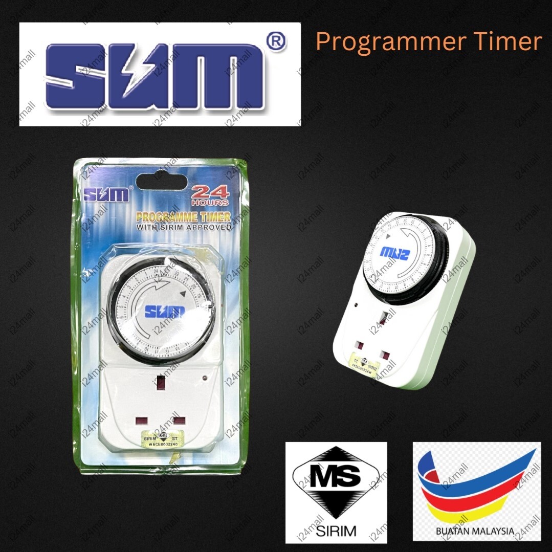 Programmer Timer 13a Socket Digital Timer 24hour Sum Sirim Lazada