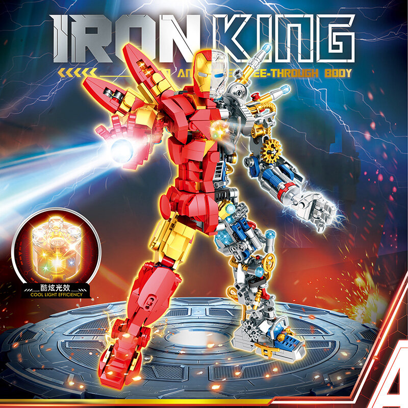 Superhero Anti-H-Ulk Iron Warrior Armored Mech Battle Damage รุ่น ...