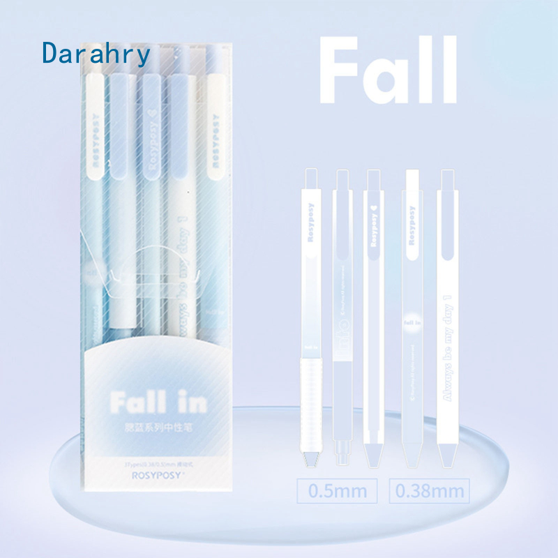 Darahry Neutral Pen Set Transparent Gradual Change Girl's Brush Pen ...