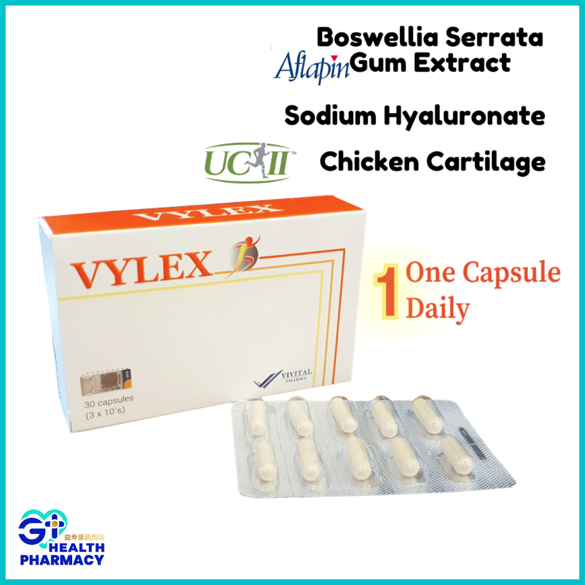 Vylex Capsule 30's For Joint Pain, Stiffness | Lazada