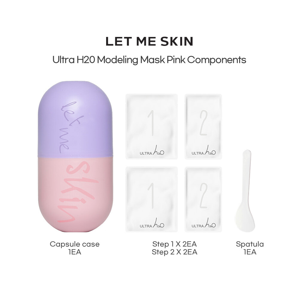 [OFFICIAL]Let Me Skin Ultra H20 Modeling Mask – 2 Set (Pink) Korean ...
