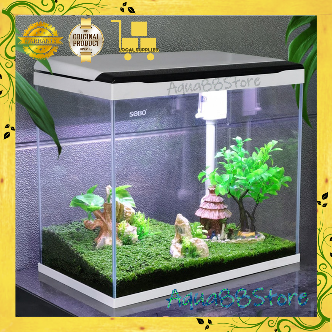 SOBO Aquarium Fish Tank Set SD-380F SD-480F SD-580F Water Pump Filter ...