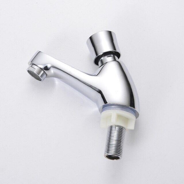 [k36Q]Public Ktchen Bathroom Time Delay Faucet Chrome Plated Self ...