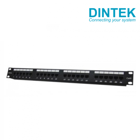 Hotdeal Dintek Cat.6 19 Patch Panel, 24 Ports, 1U ( with color label ...