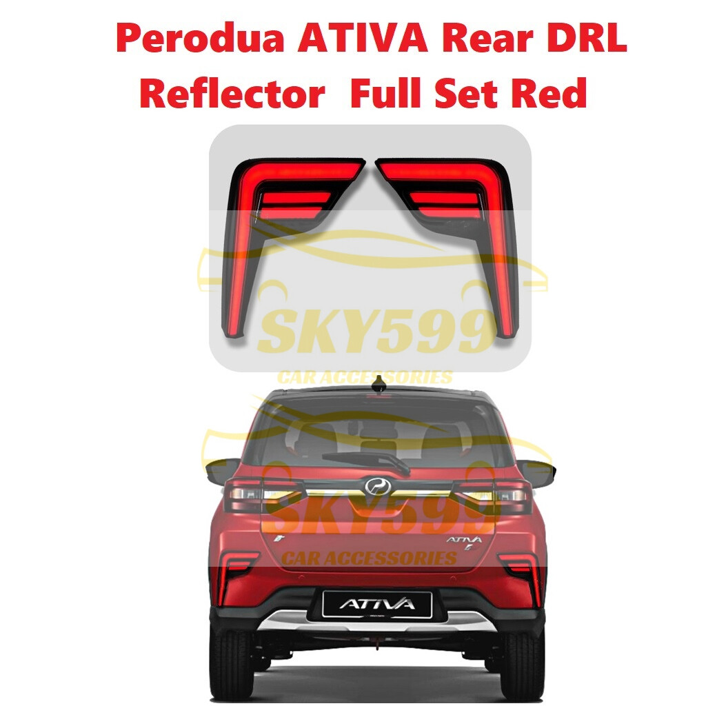 Perodua ATIVA 3-in-1 Functions 12V LED Bumper Light Rear Fog Lamp Brake ...