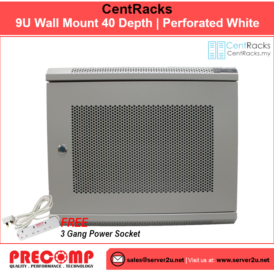 CentRacks 9U (40cm x 45cm x 53cm) Wall Mount Server Rack | Lazada