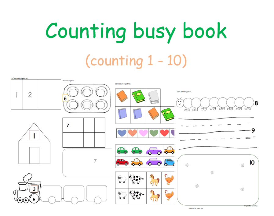 N003 - Counting busy book/quiet book PDF version | Lazada