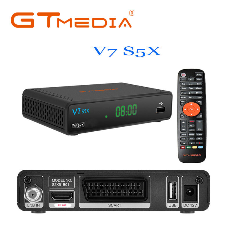 GTMEDIA V7 S5X DVB-S/S2/S2X H.265 Decoder Satellite Receiver USB WiFi ...