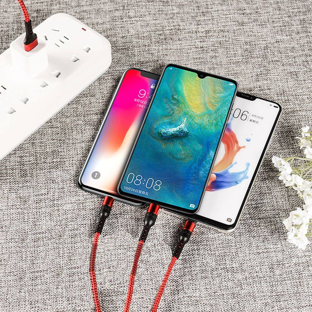 LFYE5L Universal 3 In1 Data Lines Data Cable Type C One Drag Three ...