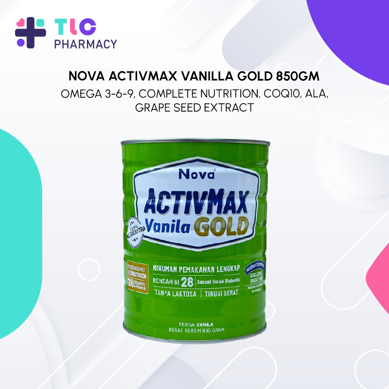 ACTIVMAX VANILLA GOLD 850GM / COMPLETE NUTRITION / COQ10 ...