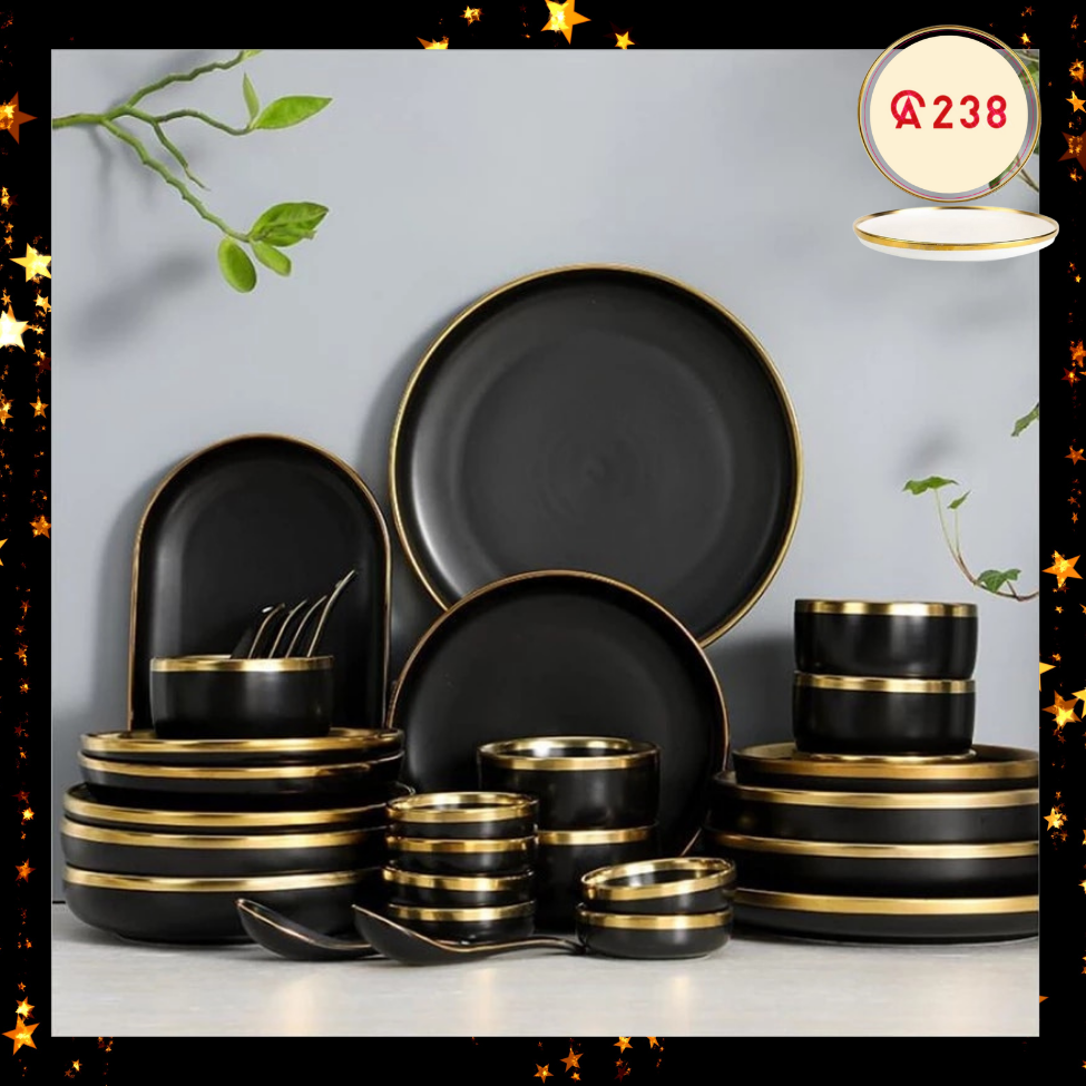 Nordic Style Ceramic Tableware Set 6 Person Dinnerware Set Luxury ...
