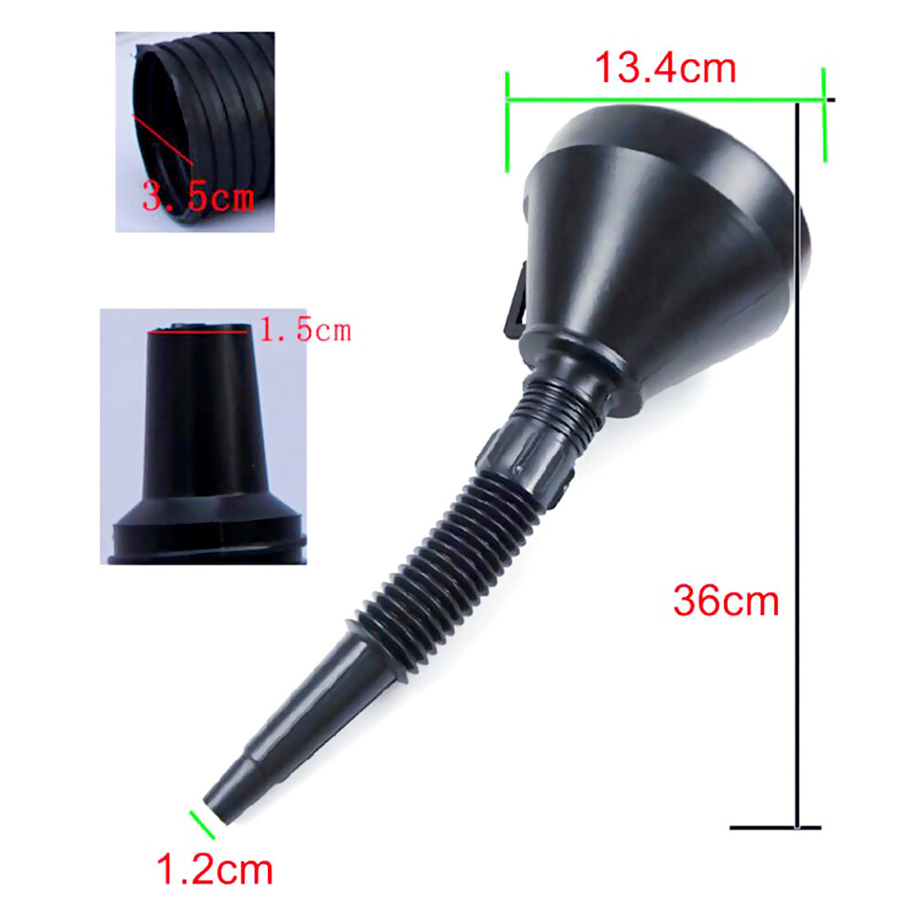 Car Plastic Funnels Motorcycle Gasoline Fuel Neck Removable Spout ...