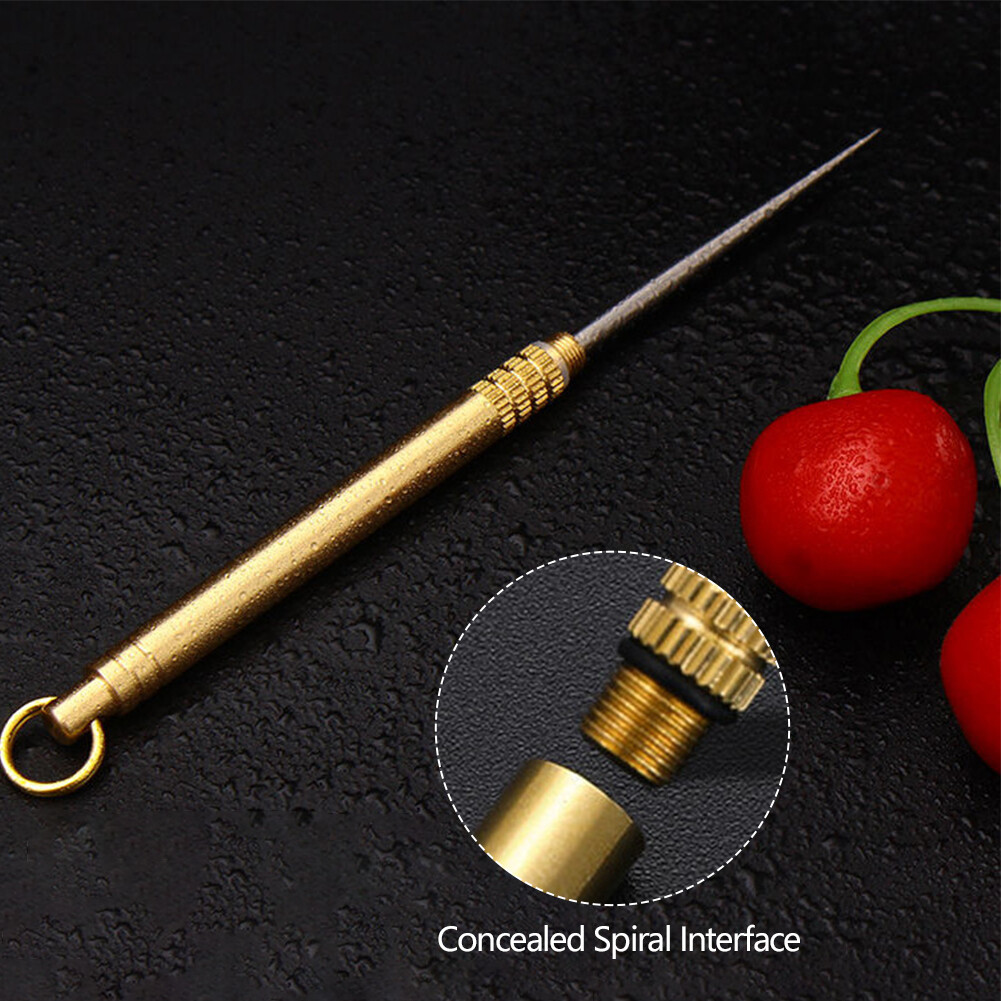 Hittime Multi-Purpose Titanium Outdoor EDC ขวดไม้จิ้มฟันแบบพกพาส้อม ...