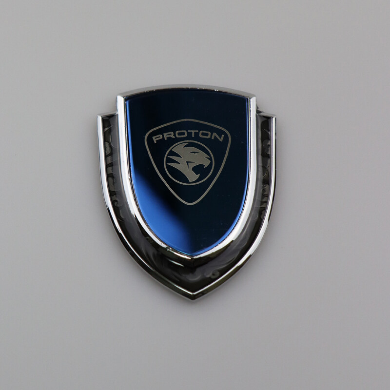 Proton Logo 3D Metal Emblem Car Badge Sticker Side Window Emblem Rear ...
