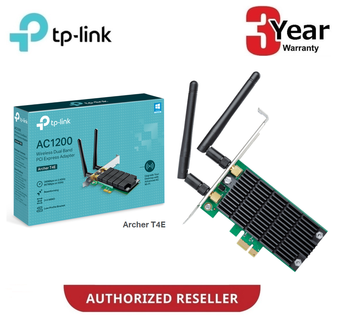 TP-Link TL-Archer T4E / Archer T4E AC1200 Wireless Dual Band PCI ...