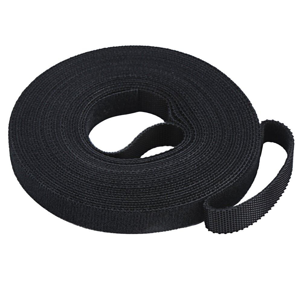 Black Nylon Cable Manager Winder Cable Clip Belting Strap Professional ...