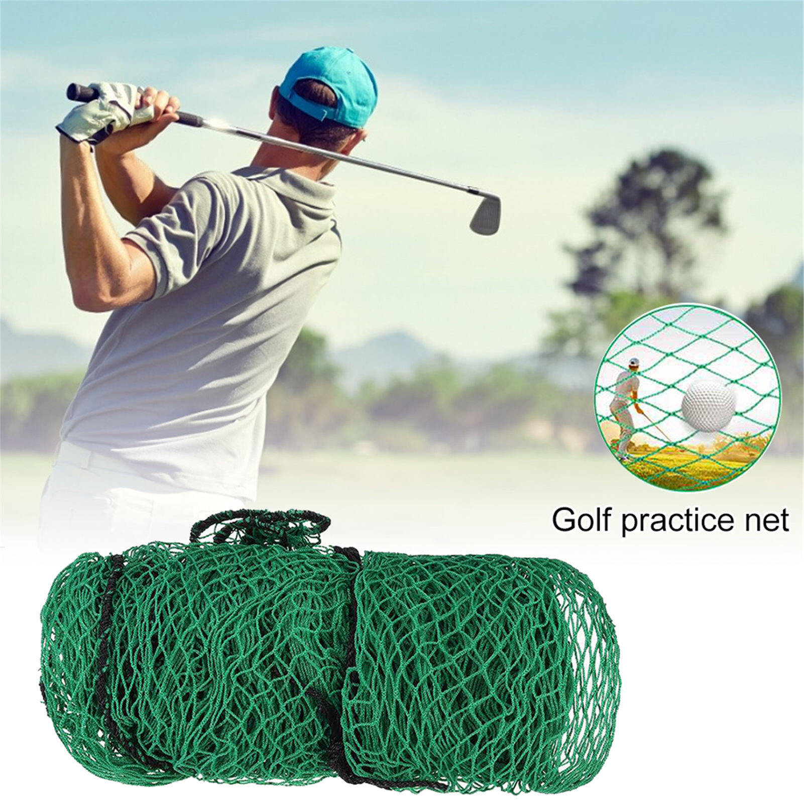 3 x 3 Meters Golf Practice Net High Impact Netting Golf Training Aids ...