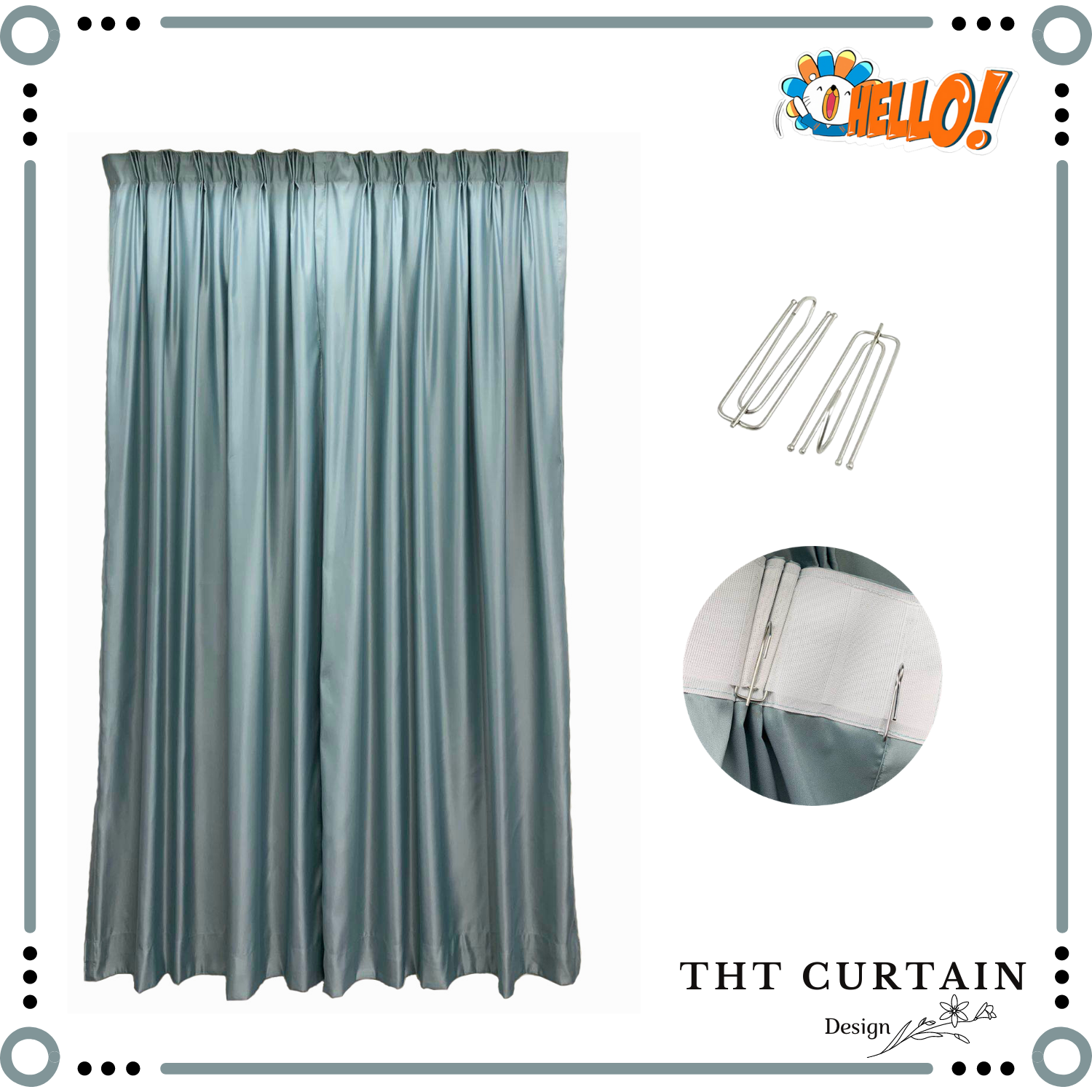 G5 Ready Made Curtain!! (Eyelet & Cangkuk) Siap Jahit Langsir Rumah ...