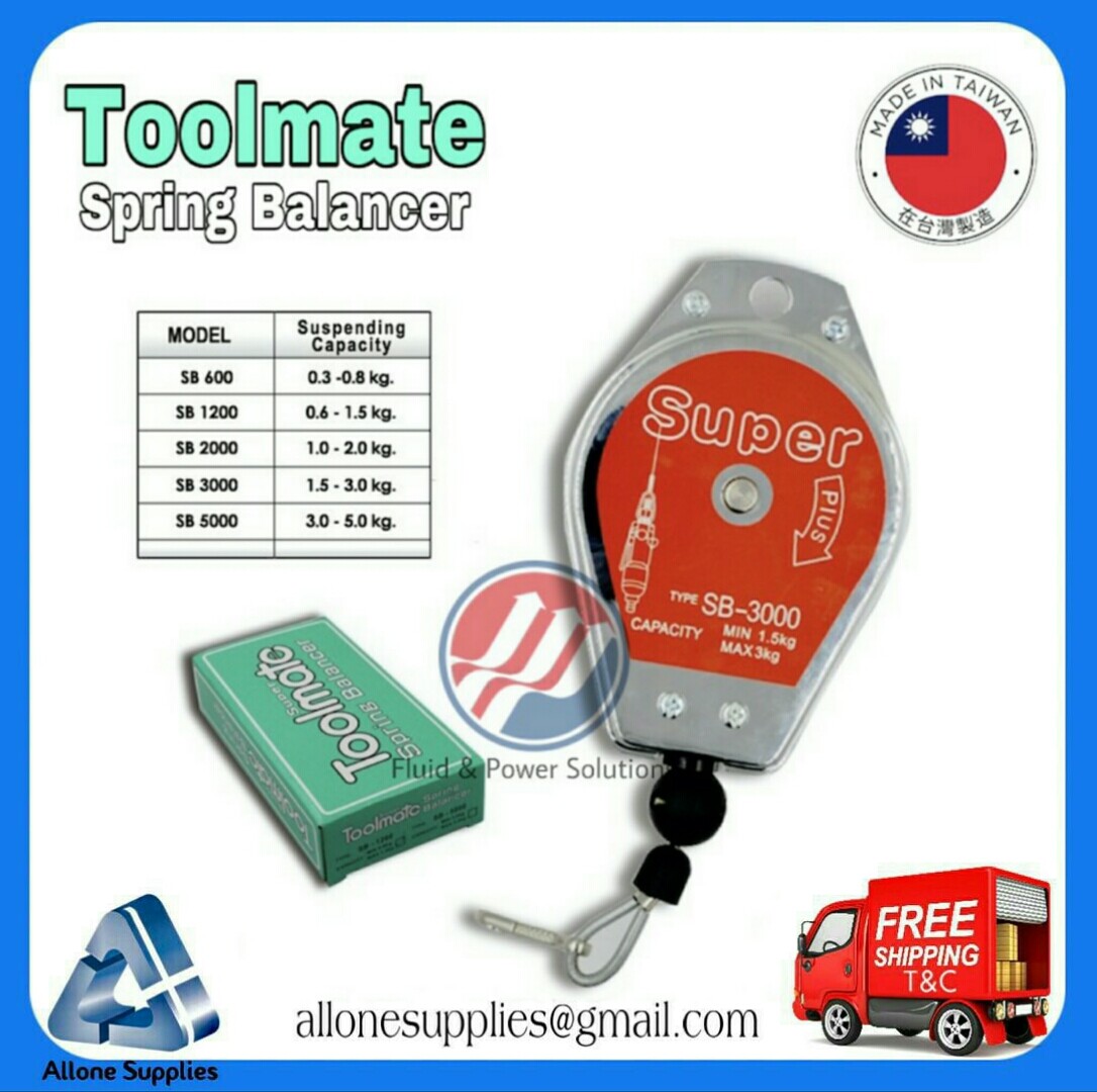 "Toolmate" Spring Balancer Variations range from 0.3kg ~ 5.0kg "made in ...