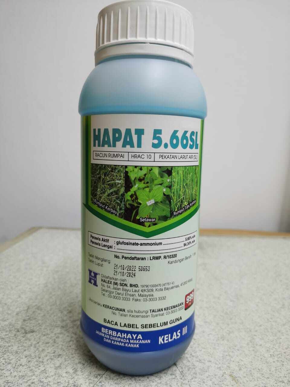 Halex Hapat 5.66 1L racun rumput Lalang glufosinate ammonium 5.66 racun ...