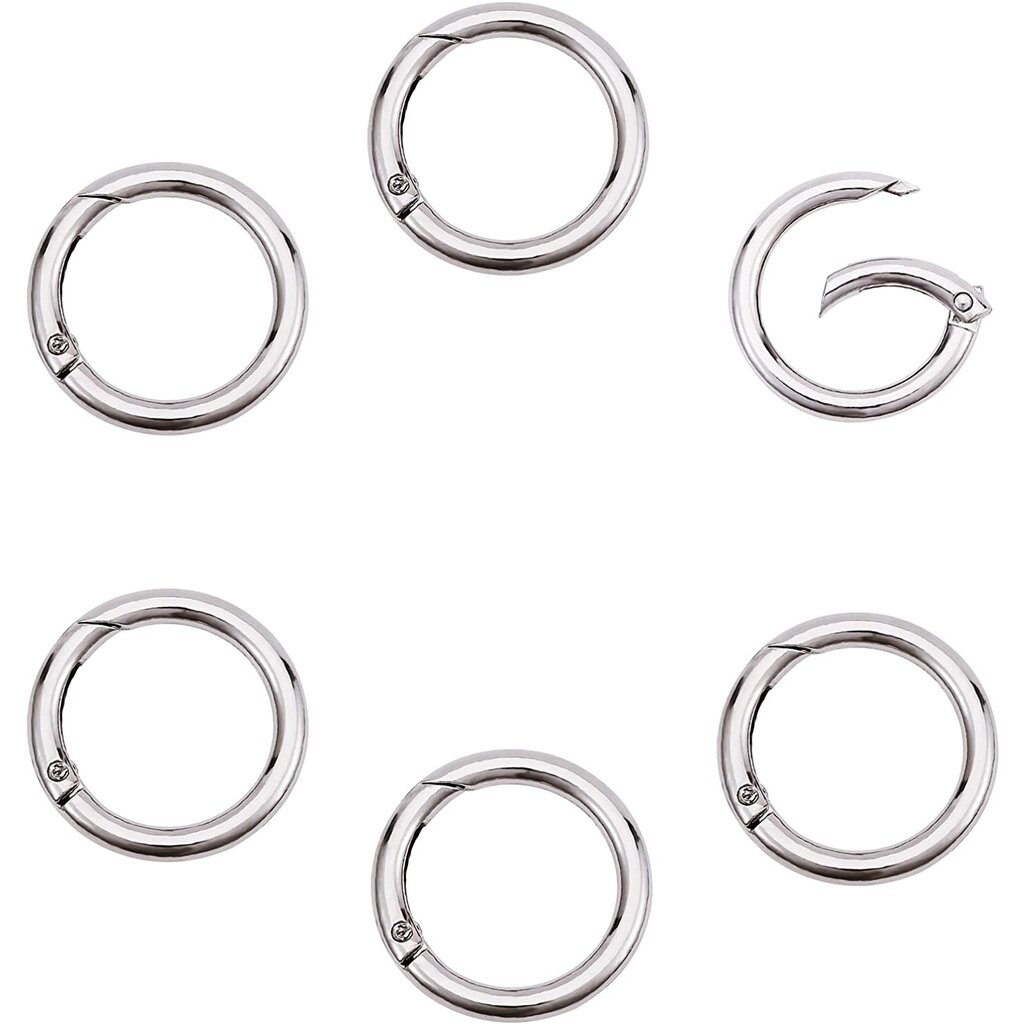 12pcs Round Spring Snap Hooks Clip DIY Accessories for Handbag Purse ...