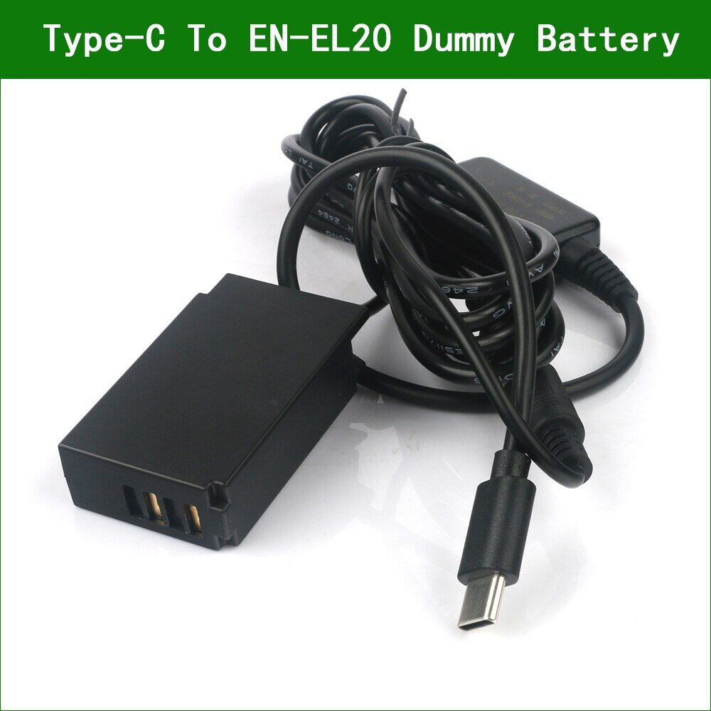 EP-5C USB Type-C EN-EL20 Dummy แบตเตอรี่อะแดปเตอร์ DC Coupler สำหรับ ...