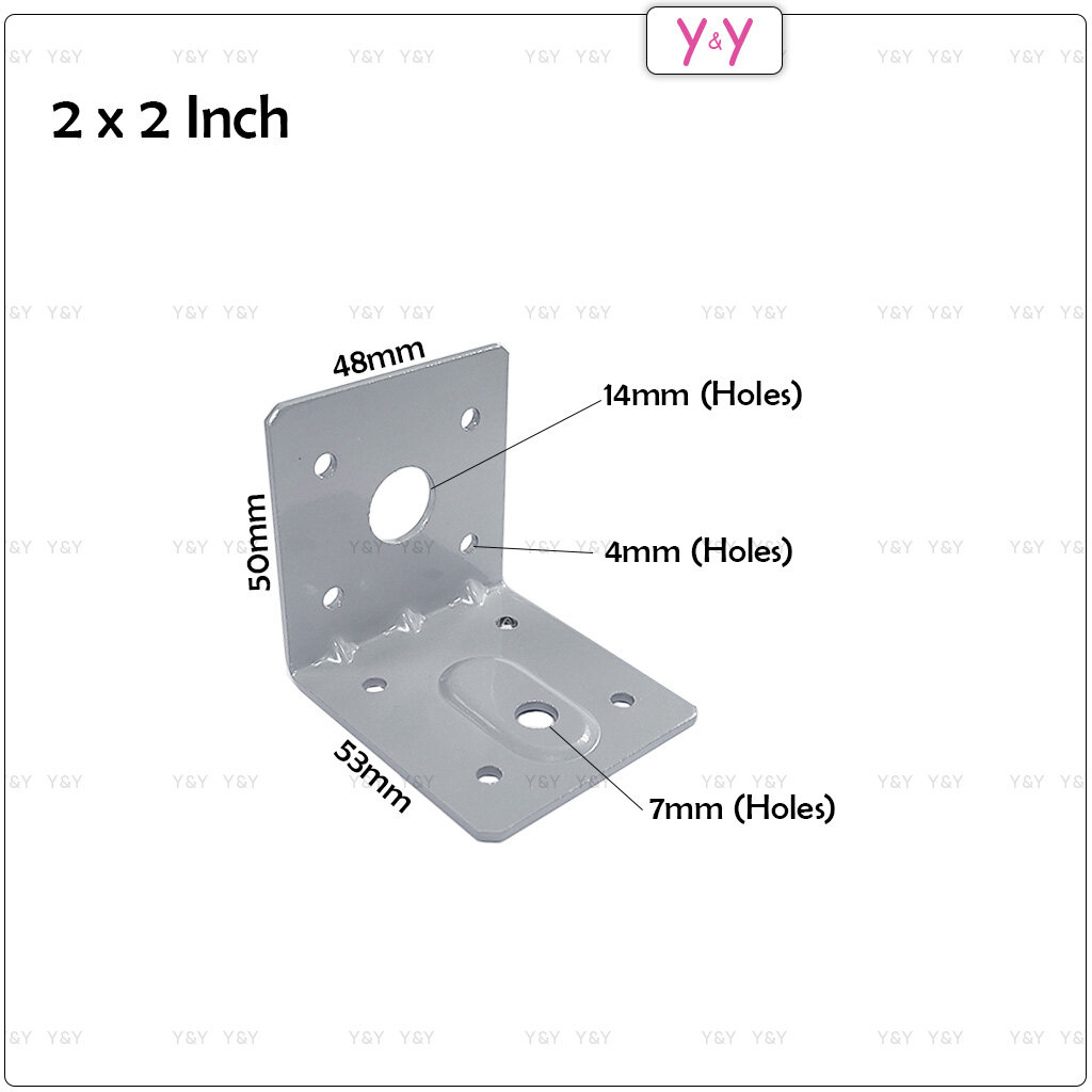 Y&Y Eco 2mm(T) Heavy Duty Powder Coating Roofing Multi Use L Bracket ...