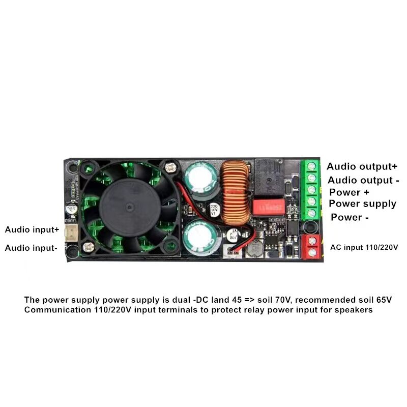 IRS2092S High power 500W Class D HIFI digital power amplifier board finished mono/super LM3886 ...