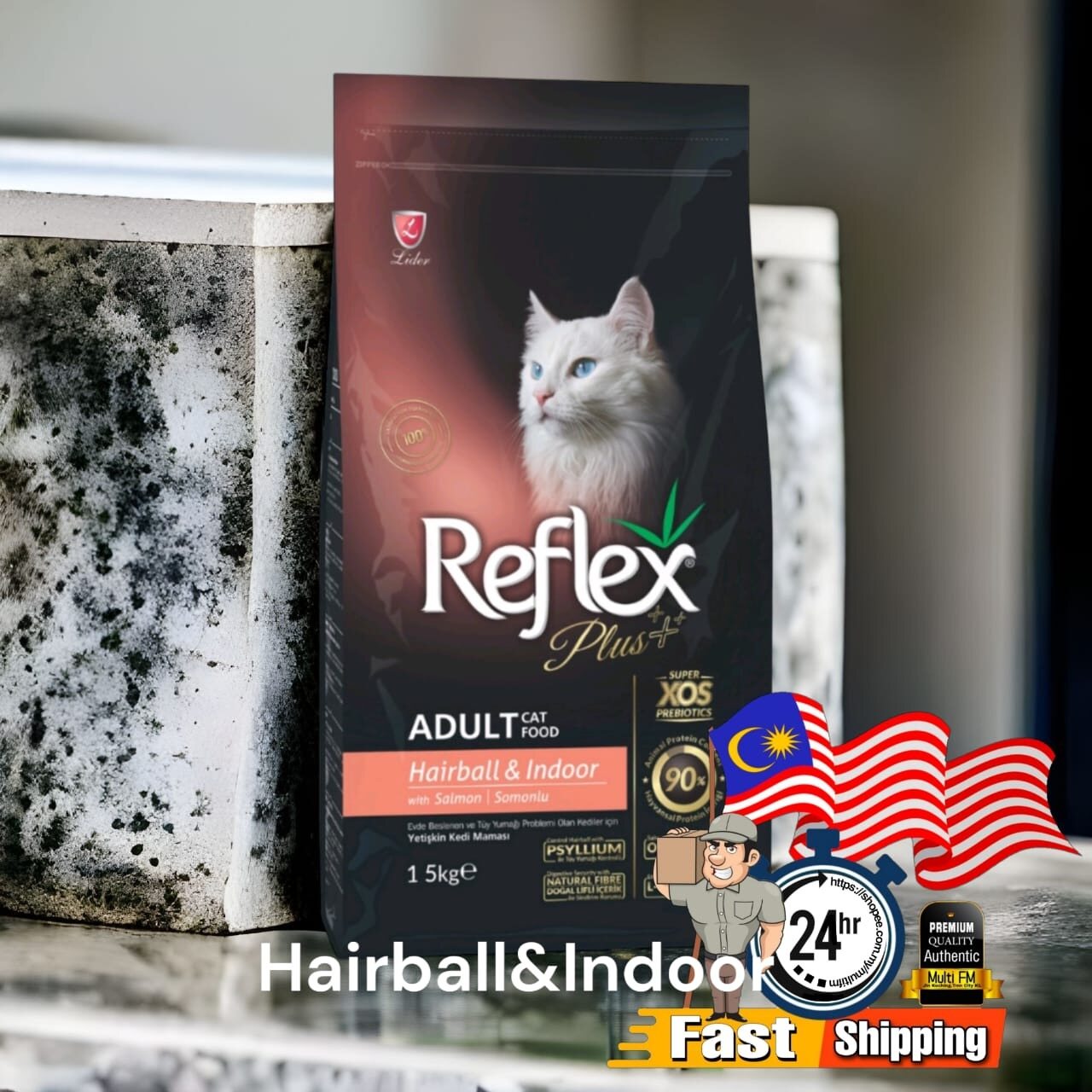 Reflex Plus Cat Dry Food 1.5kg - Kitten / Adult Makanan Kucing Meow ...