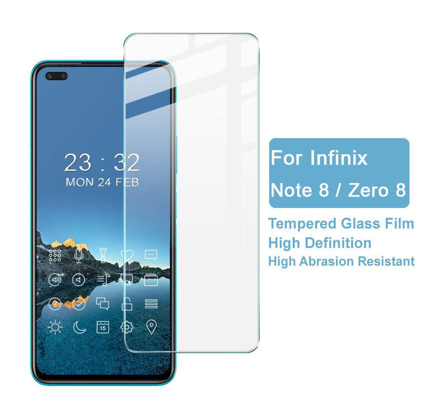 2PCS Transparent Tempered Glass For Infinix Note 8 Glass Film Screen ...