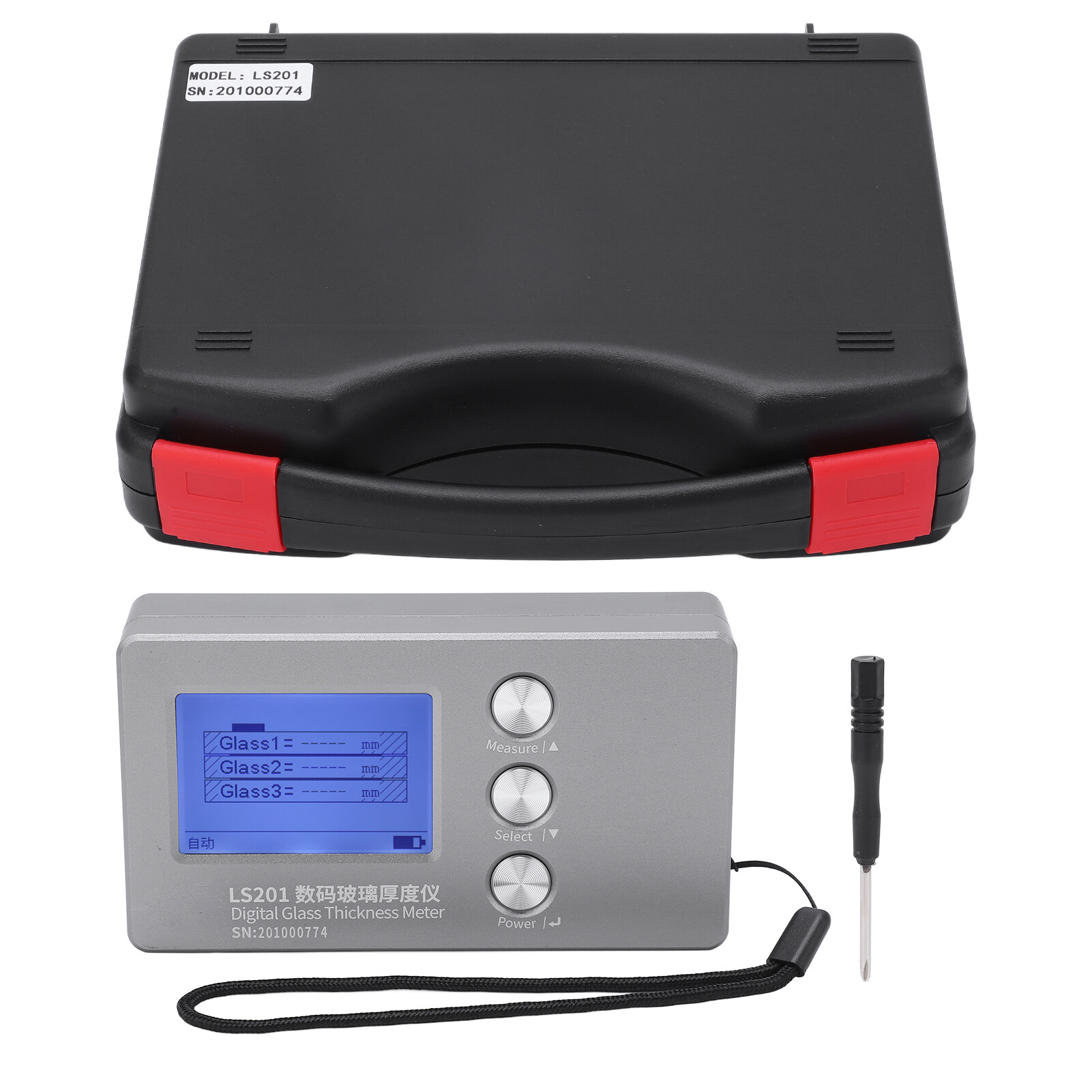 Digital LCD Thickness Gauge 0.1mm Glass Thickness Gauge Thickness Meter ...