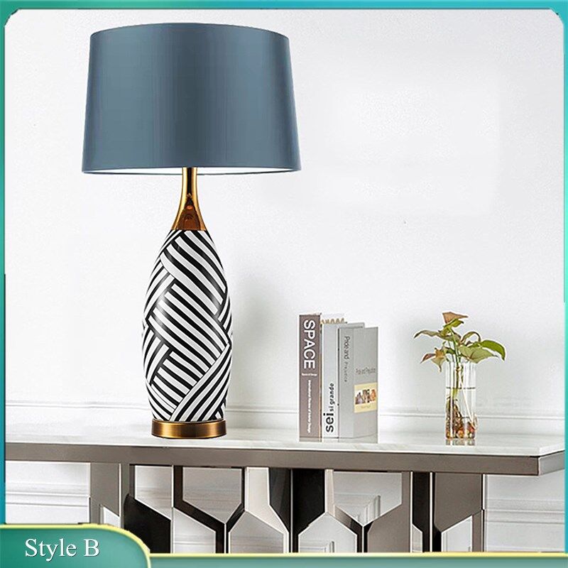 Nordic Luxury Ceramic Table Lamps Bedroom Study Bedside Lamp European ...