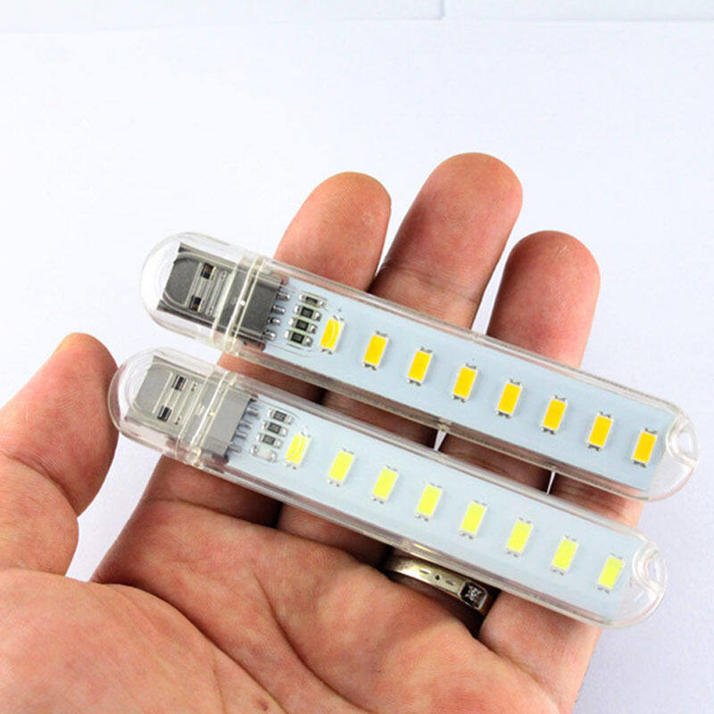 [PANDHY'S] Mini 8 Leds White LED Lamp USB Night Light For Mobile Power ...
