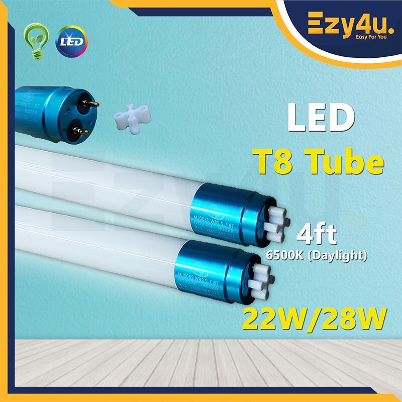 T8 LED Tube 22W 28W 30W Daylight 6500K 4Kaki 4FT Lampu Kalimantan LED ...