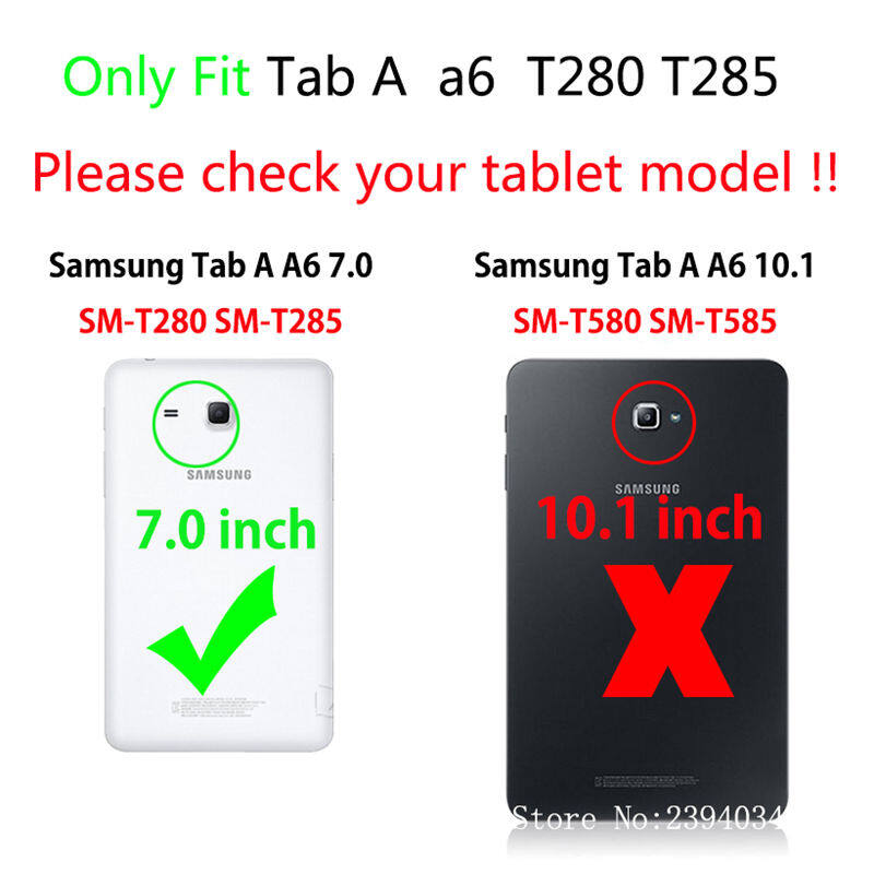 สำหรับ Samsung Galaxy Tab A6 7.0นิ้วนิ้ว2016กรณี T280 T285 SM-T280 SM-T285สมาร์ทแท็บเล็ตแมวพลิก ...