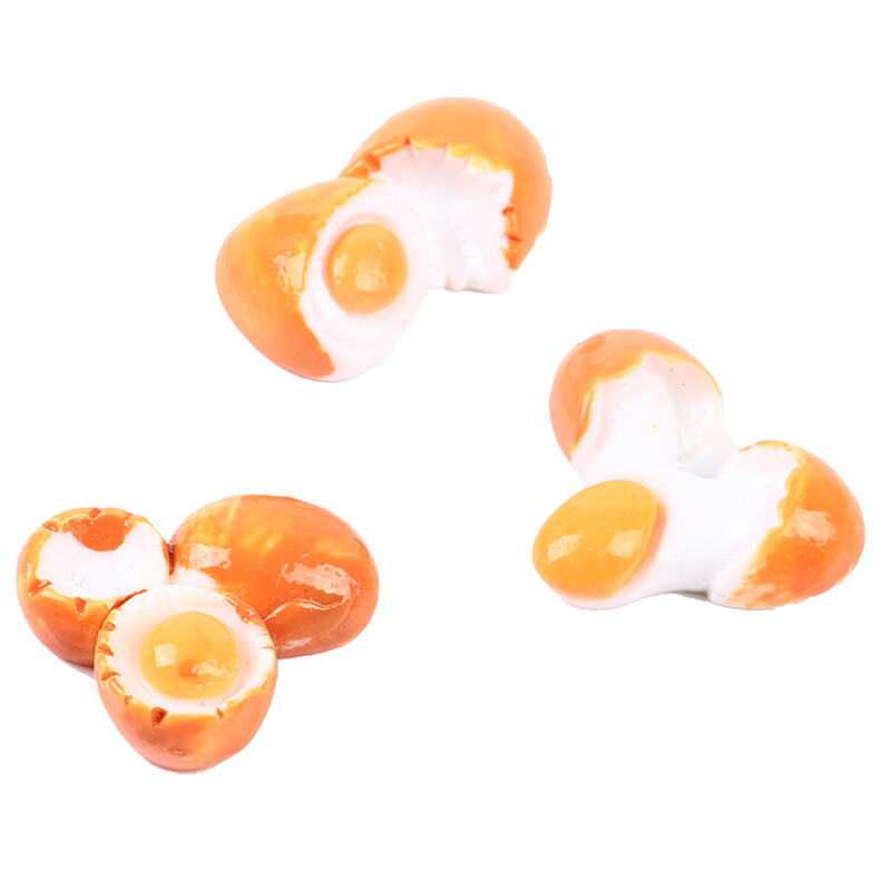 WXGR 10ชิ้น/เซ็ต1:12จิ๋วตุ๊กตาอาหารทอดไข่ขาวแกล้งเล่นของเล่น - wxgrm - ThaiPick