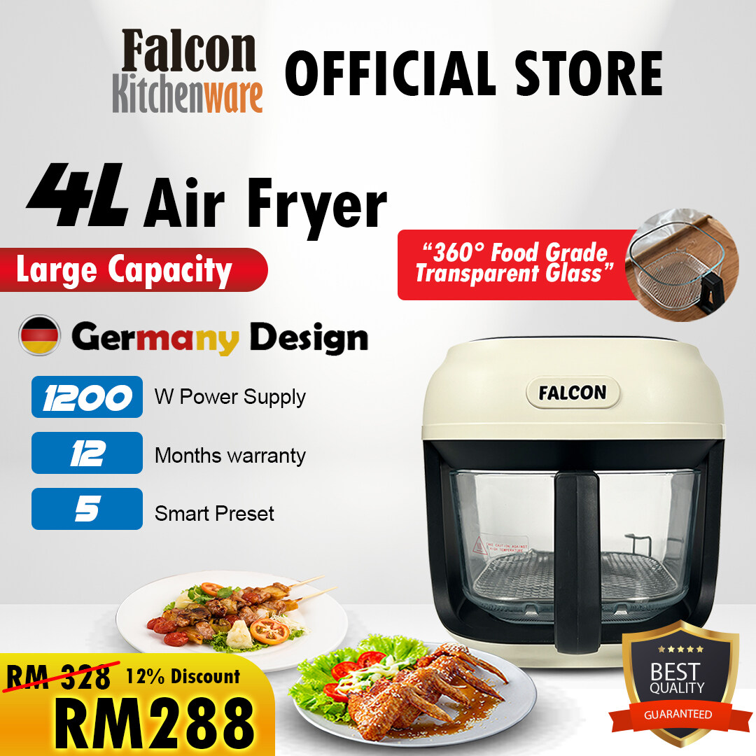 Falcon Air Fryer | 4.0L Capacity | Food Grade 360° Full View 6mm Thick ...