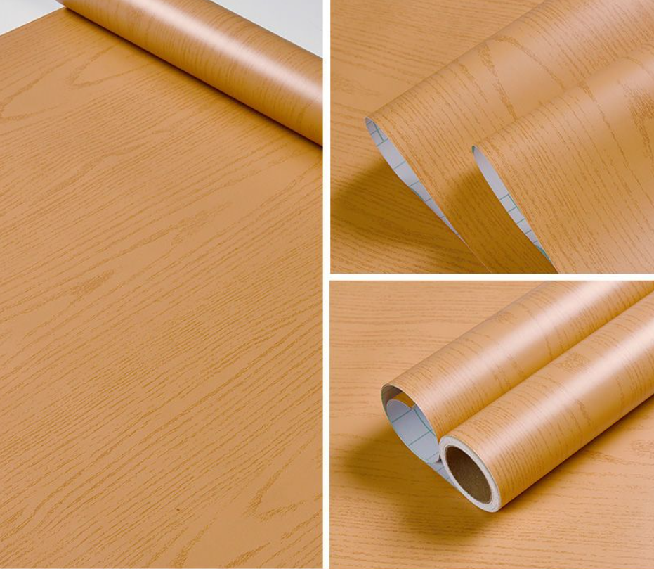 Wood Grain Door Stickers Self-Adhesive Whole Waterproof Wooden Door ...