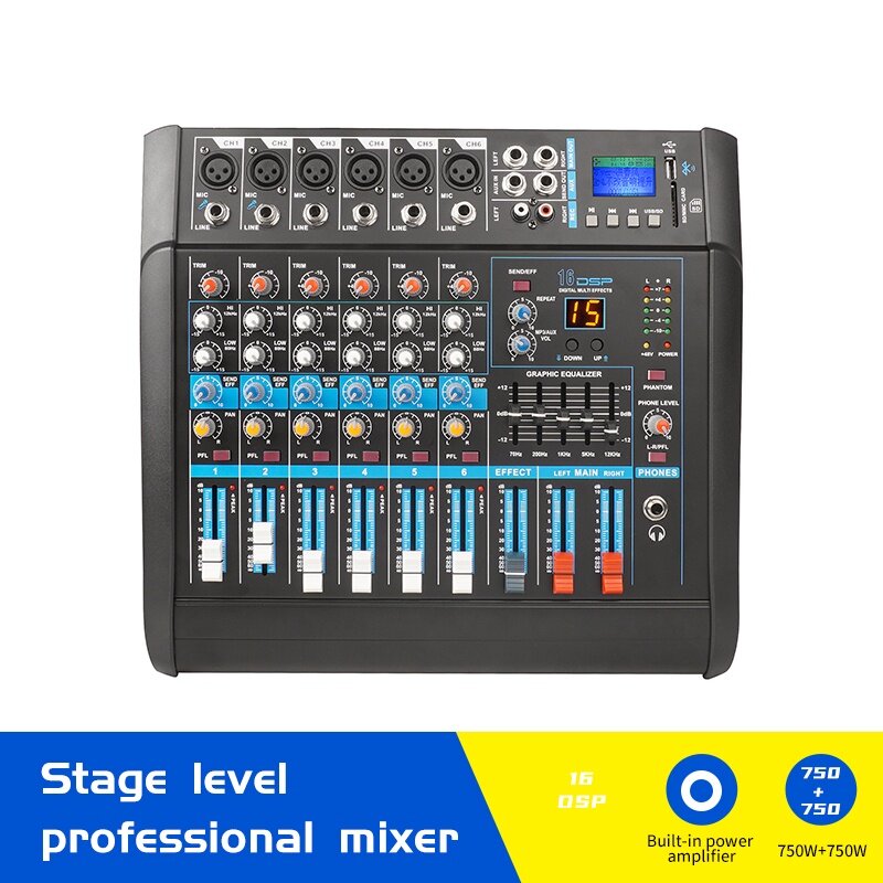 YAMAHA PMX402D/mixer 750W high power amplifier 6 channel audio mixer ...