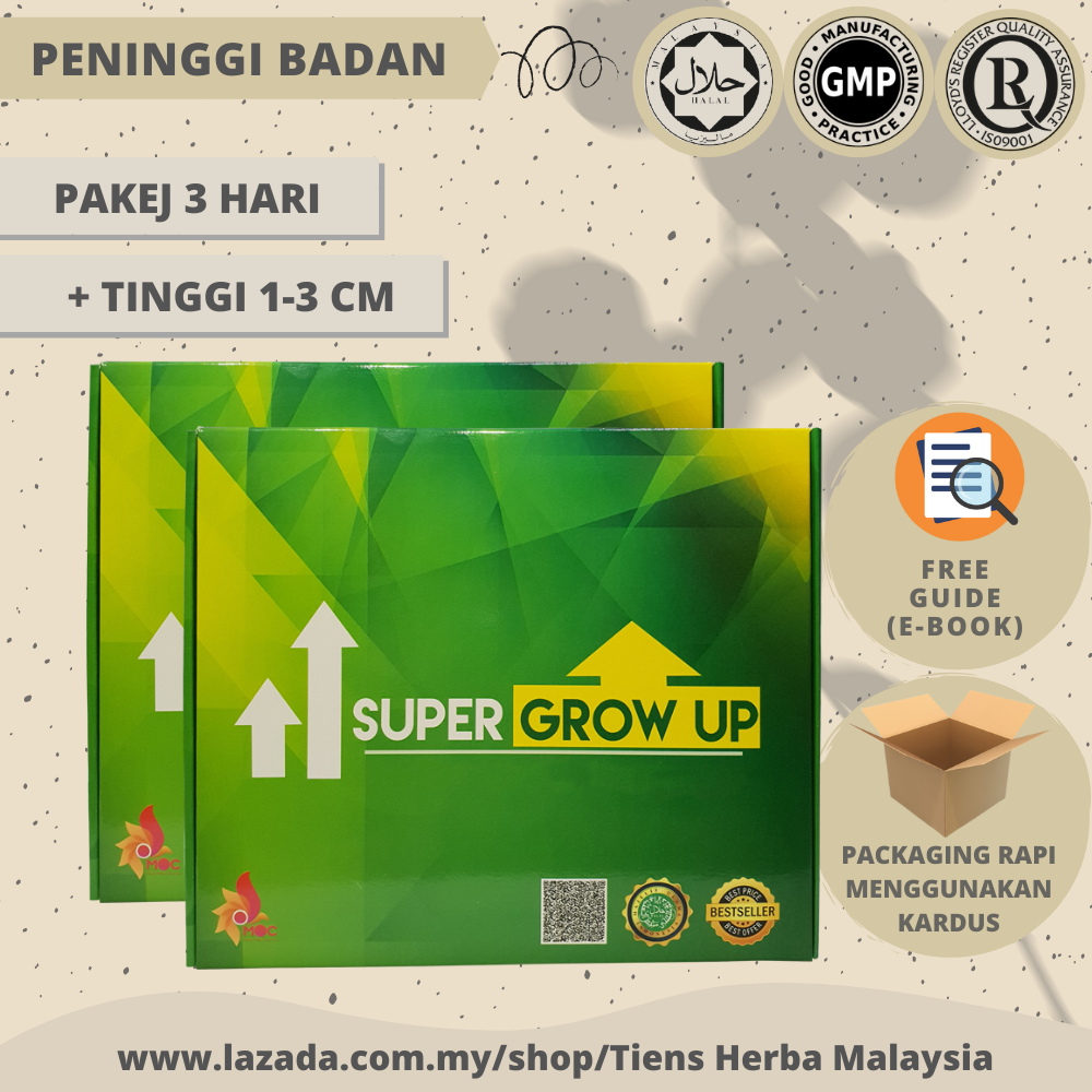 PENINGGI BADAN SUPER GROW UP ORIGINAL ALAMI supplement ubat tinggi ...
