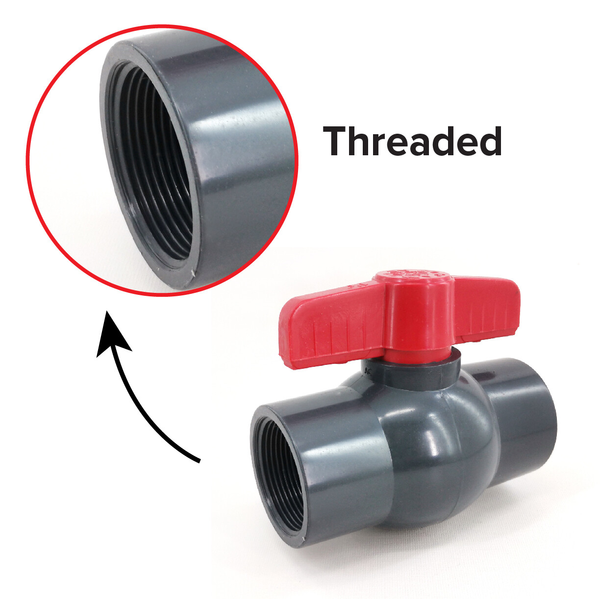 J MALL Pvc Ball Valves / Stop Cock / Pvc Ball Valves Threaded & Non ...