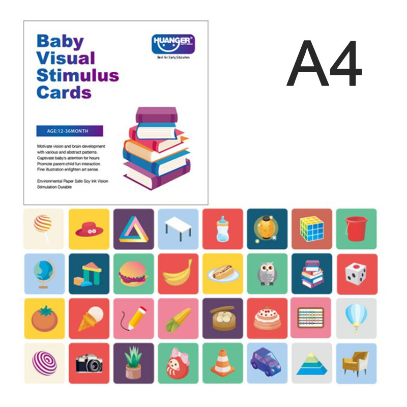 newdv2 Baby Visual Black /White Card Toy Visual Stimulation Learning ...