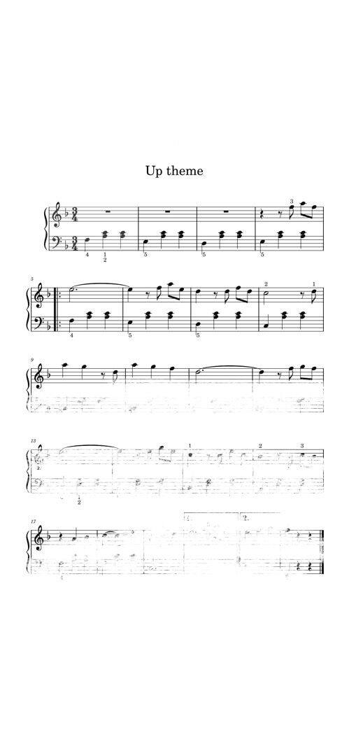 [PDF] Up Theme | EASY piano music sheet | Lazada