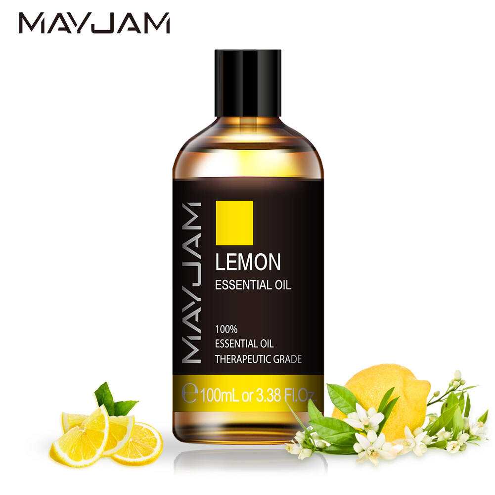 Mayjam 100ml Lemon Essential Oils For Aromatherapy Diffusers Lemon Oil